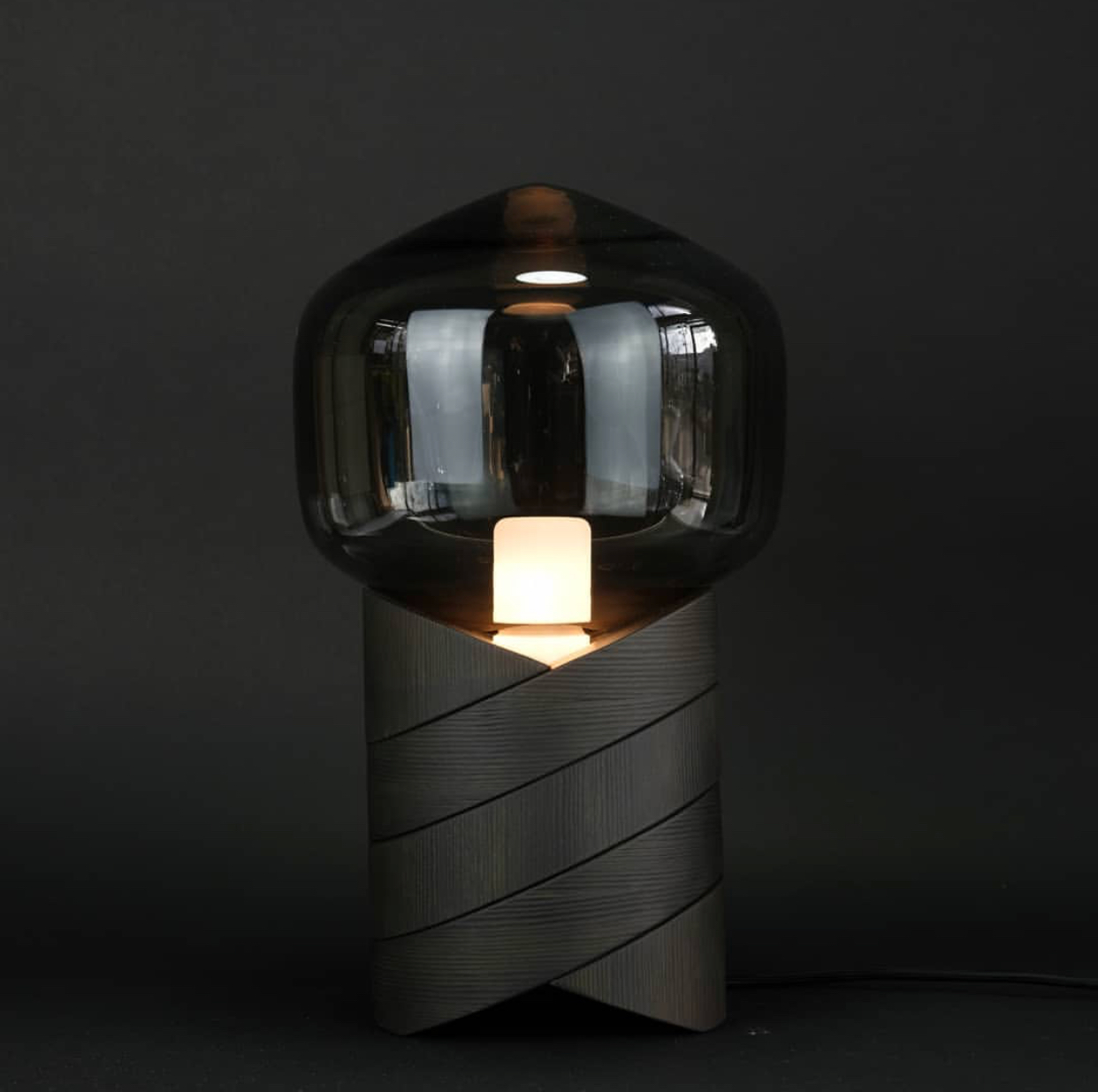 Rope, table lamp, dan yeffet, light, wood lamp, collection particulière