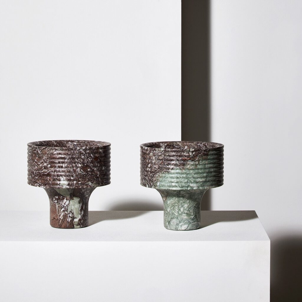 Poseidon bowls design Luca Erba marble Collection Particulière